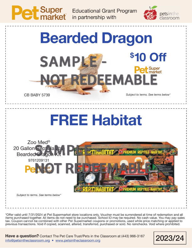 Pet Supermarket Grant Coupon Samples | Education Grants